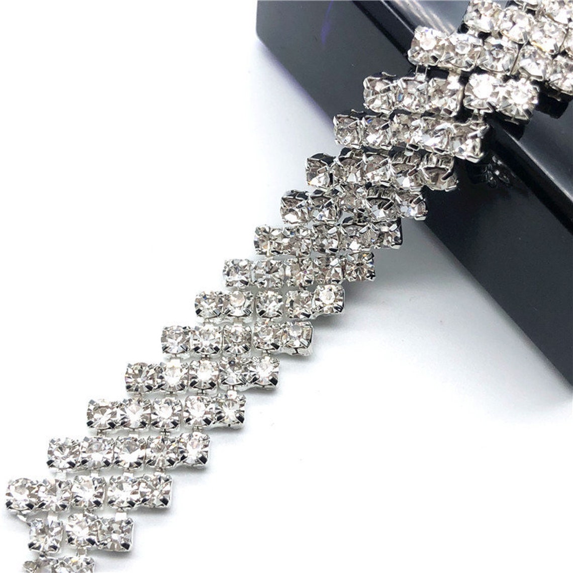 1.4 Cm/ 14mm Wide Rhinestone Trim by Yards Crystal String - Etsy
