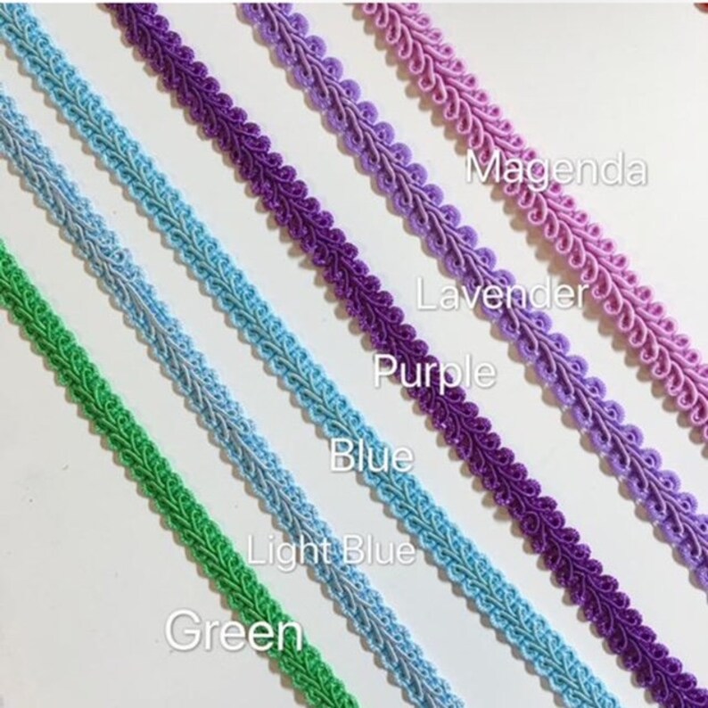 45 Colors of Braided Gimpy Trim by Yards,1-25 Yards, 1/2 Inches Wide - Etsy