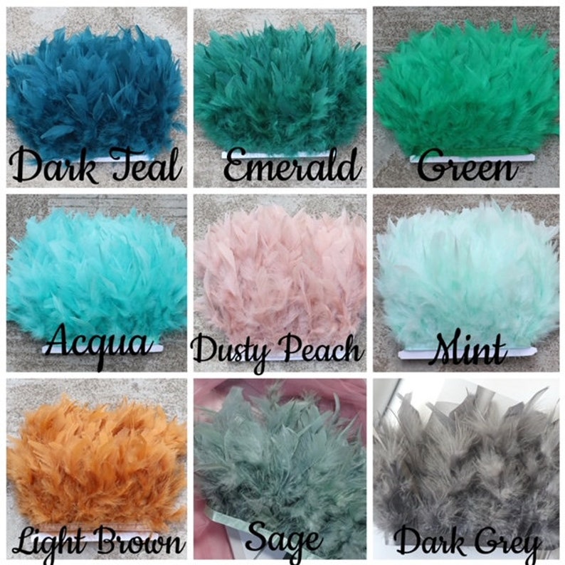 40 Colors Turkey Feather Trim by Yard,immediate Shipment From USA ...