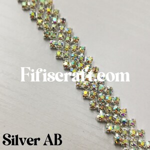 1.4 Cm/ 14mm Wide Rhinestone Trim by Yards, Crystal String Cord ...