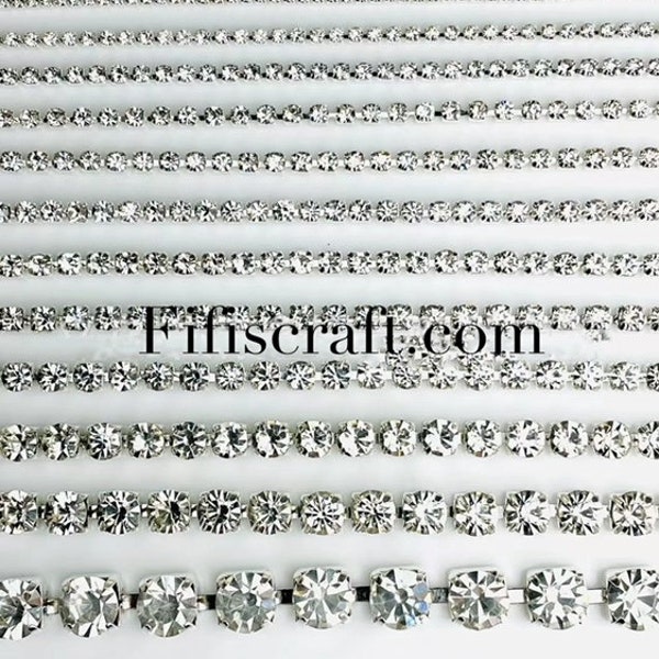 Rhinestone Cup Chain - Etsy
