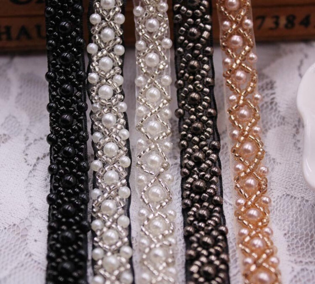 9mm Pearl Trim on Mesh by Yards, Immediate Shipping From USA, for ...