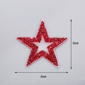 Gold Silver White Red Iron on Star Patch for Clothing, Craft, DIY ...