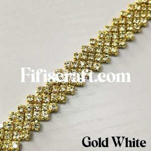1.4 Cm/ 14mm Wide Rhinestone Trim by Yards, Crystal String Cord ...