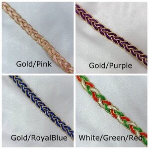 1/2 Inches Wide Braided Polyester Trim by Yard in 15 Colors - Etsy