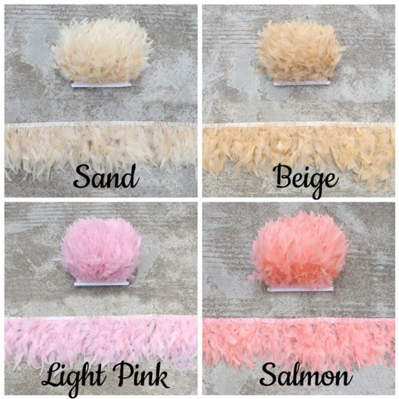 40 Colors Turkey Feather Trim by Yard,immediate Shipment From USA ...