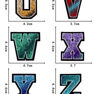 Rainbow Chenille Letter Patches for Clothing, Irone on ,varsity Letter ...