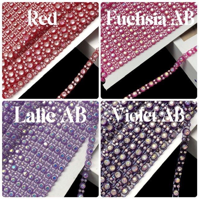 32 Colors of SS14 Colored Rhinestone String, 3mm High Quality Glass ...