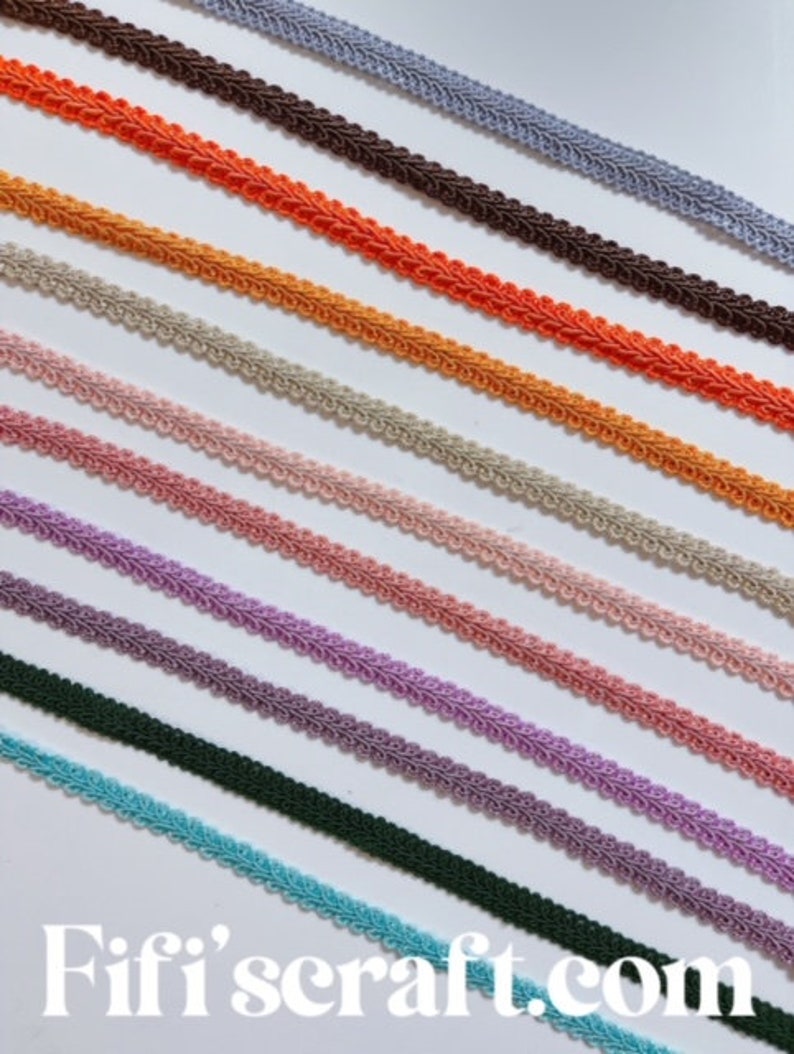 45 Colors of Braided Gimpy Trim by Yards,1-25 Yards, 1/2 Inches Wide - Etsy