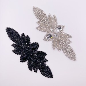 Flower Sun Rhinestone Metal Patch, Rhinestone Applique for Bridal Dress ...