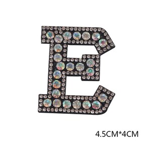 Irone on AB Rhinestone Large Alphabet Letters Patches, 5.5cm Tall ...