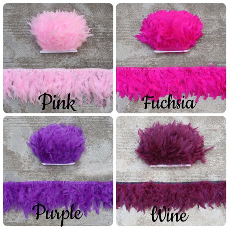 40 Colors Turkey Feather Trim by Yard,immediate Shipment From USA ...