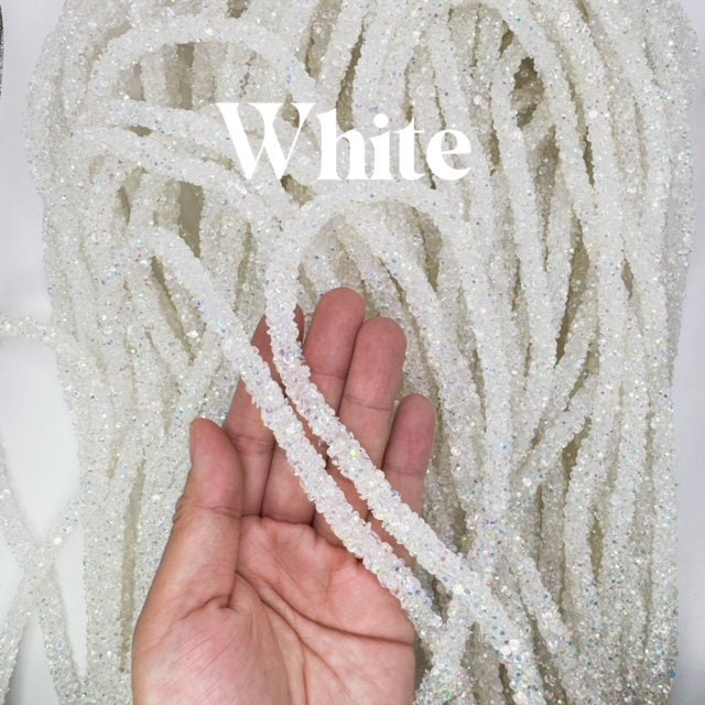 20204 Iridescent Jelly Colors of 6 Mm Cylinder Rhinestone String Trim ...