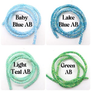 44 Colors Available of 6 Mm Cylinder Glitter String Trim, Soft Hallow ...