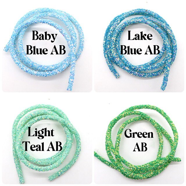 40 Colors Available of 6 Mm Cylinder Glitter String Trim, Soft Hallow ...
