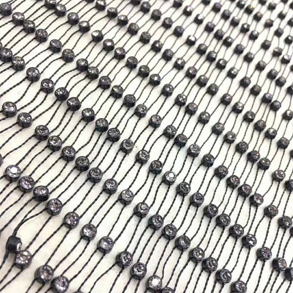 Rhinestone Fishnet Fabric - Etsy