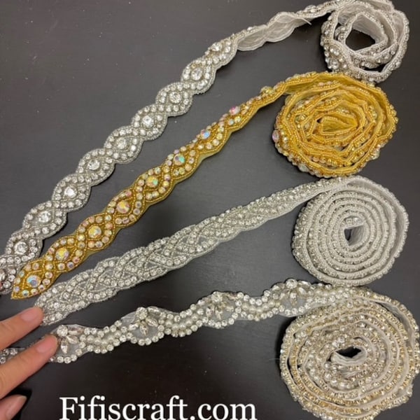 Rhinestone Trim - Etsy