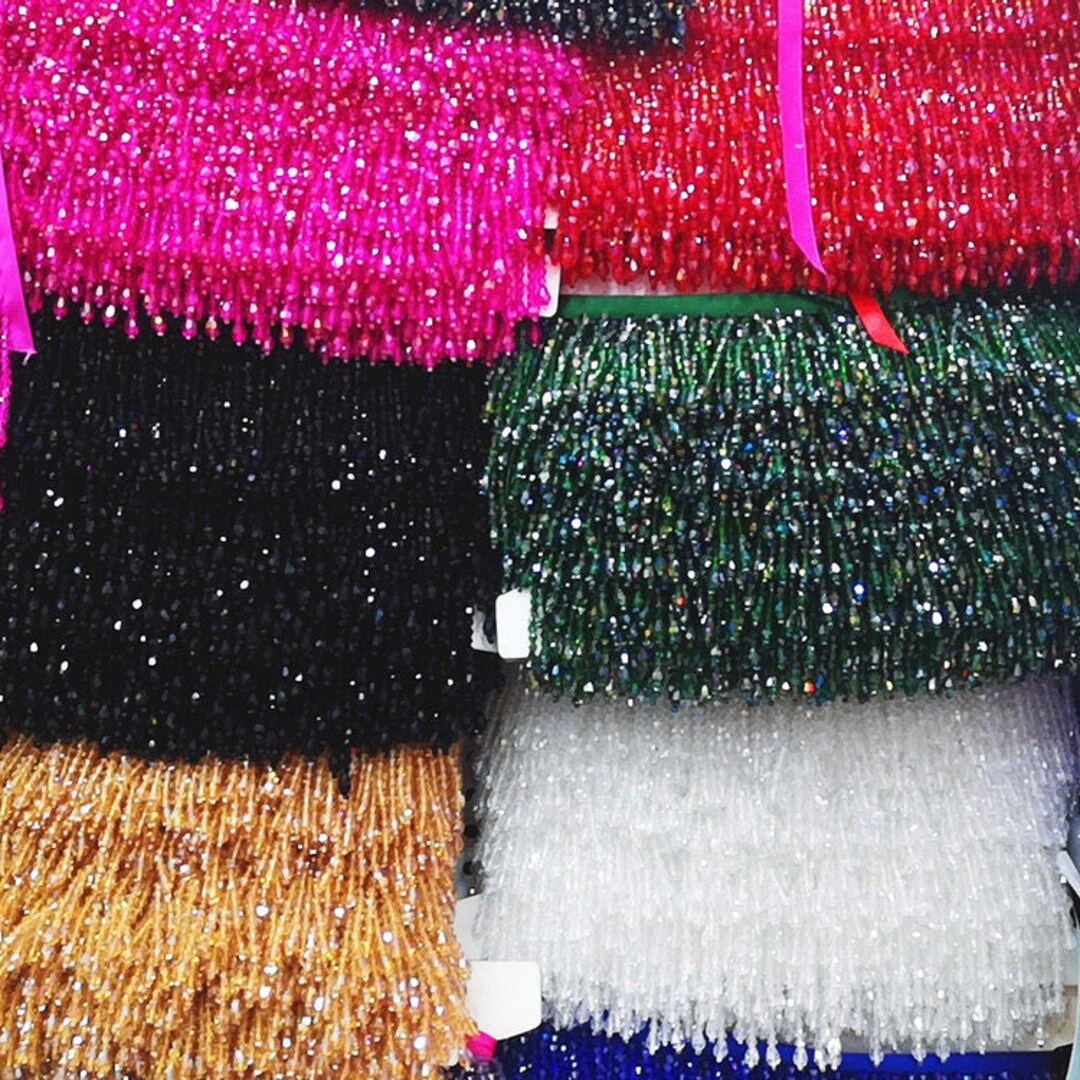 Dangling Crystal Rhinestone String Trim on Lace by Yards, Quick ...