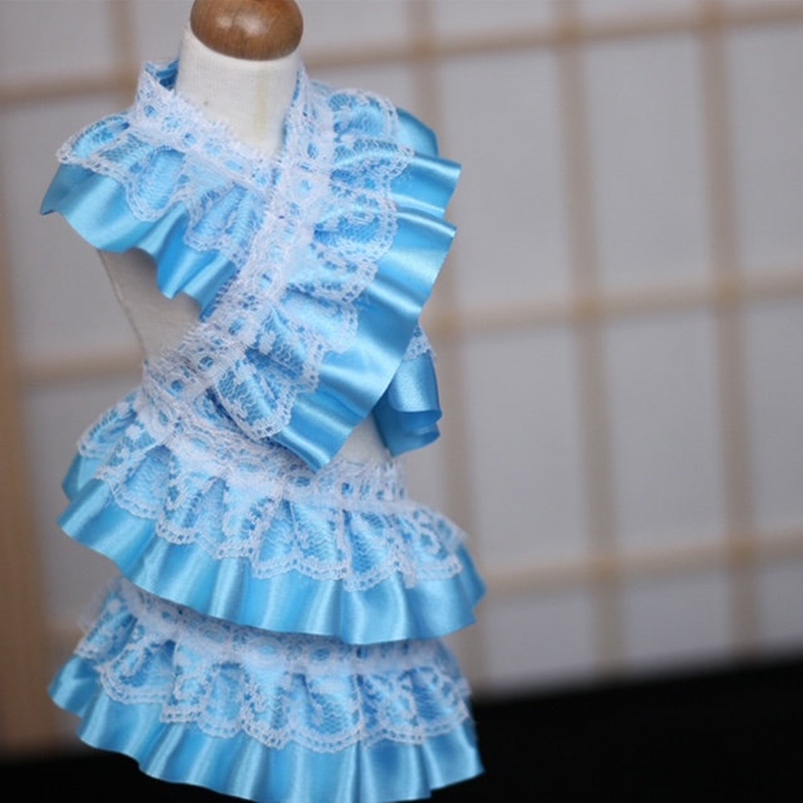 5 Colors of Double Layered Elastic Ruffle Lace Trim by Yards, 5 Cm Wide ...