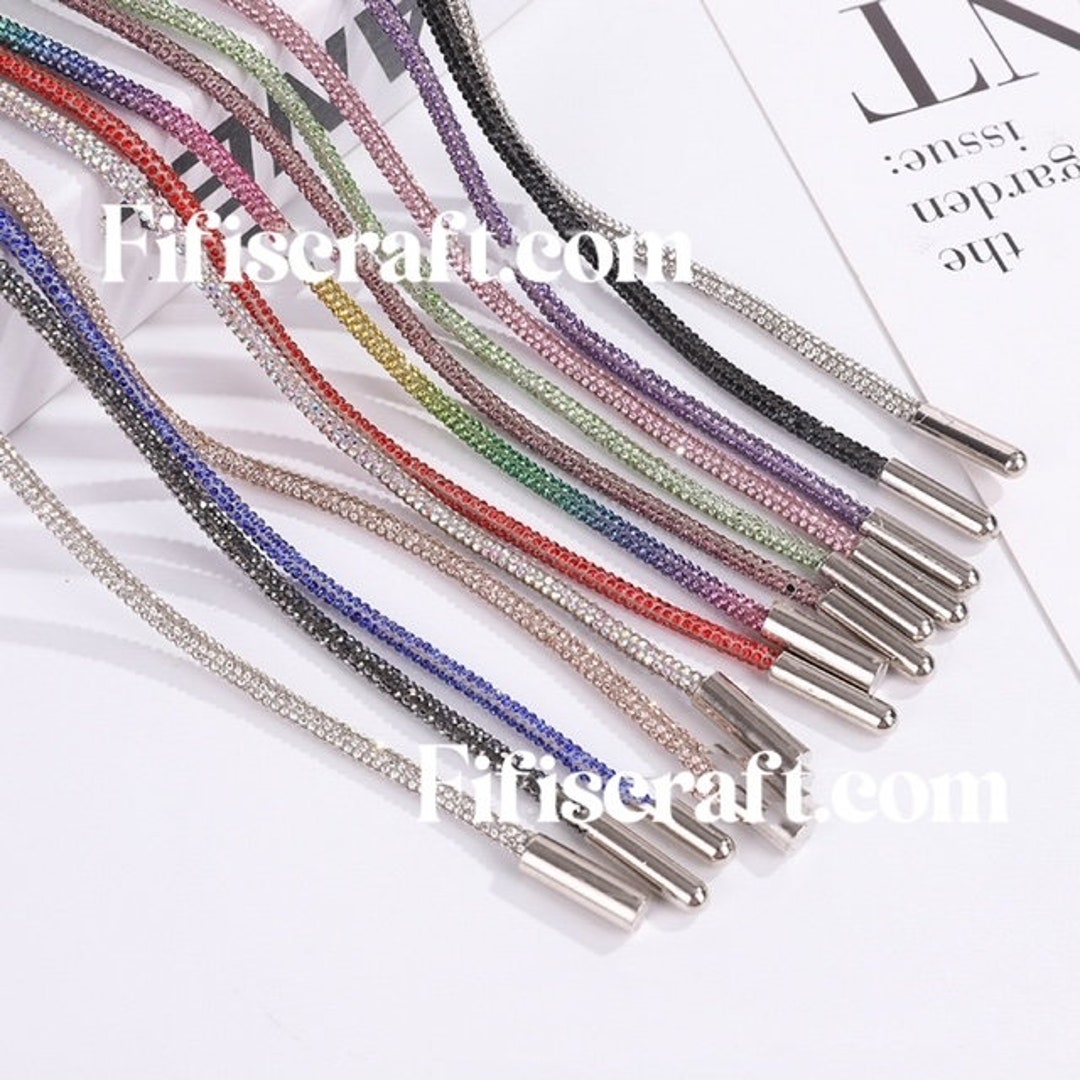 3mm Crystal Hoodi Lace, Rhinestone Shoe String With Metal Tip, Skirt ...