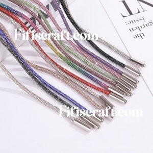 3mm Crystal Hoodi Lace, Rhinestone Shoe String With Metal Tip, Skirt ...