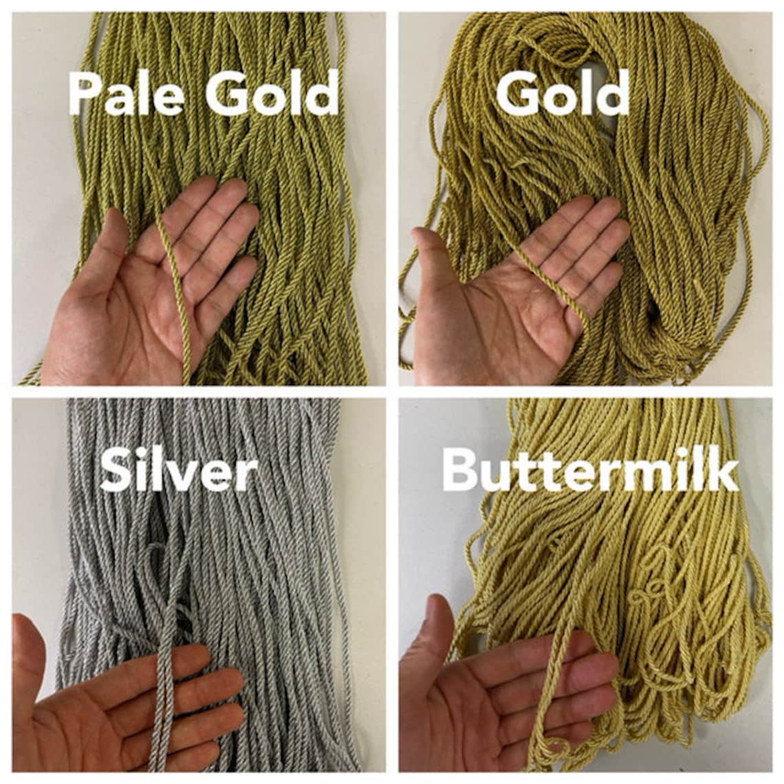 32 Colors of 3mm Wide Twist Cord Twist Rope, Sewing Handcraft Project ...
