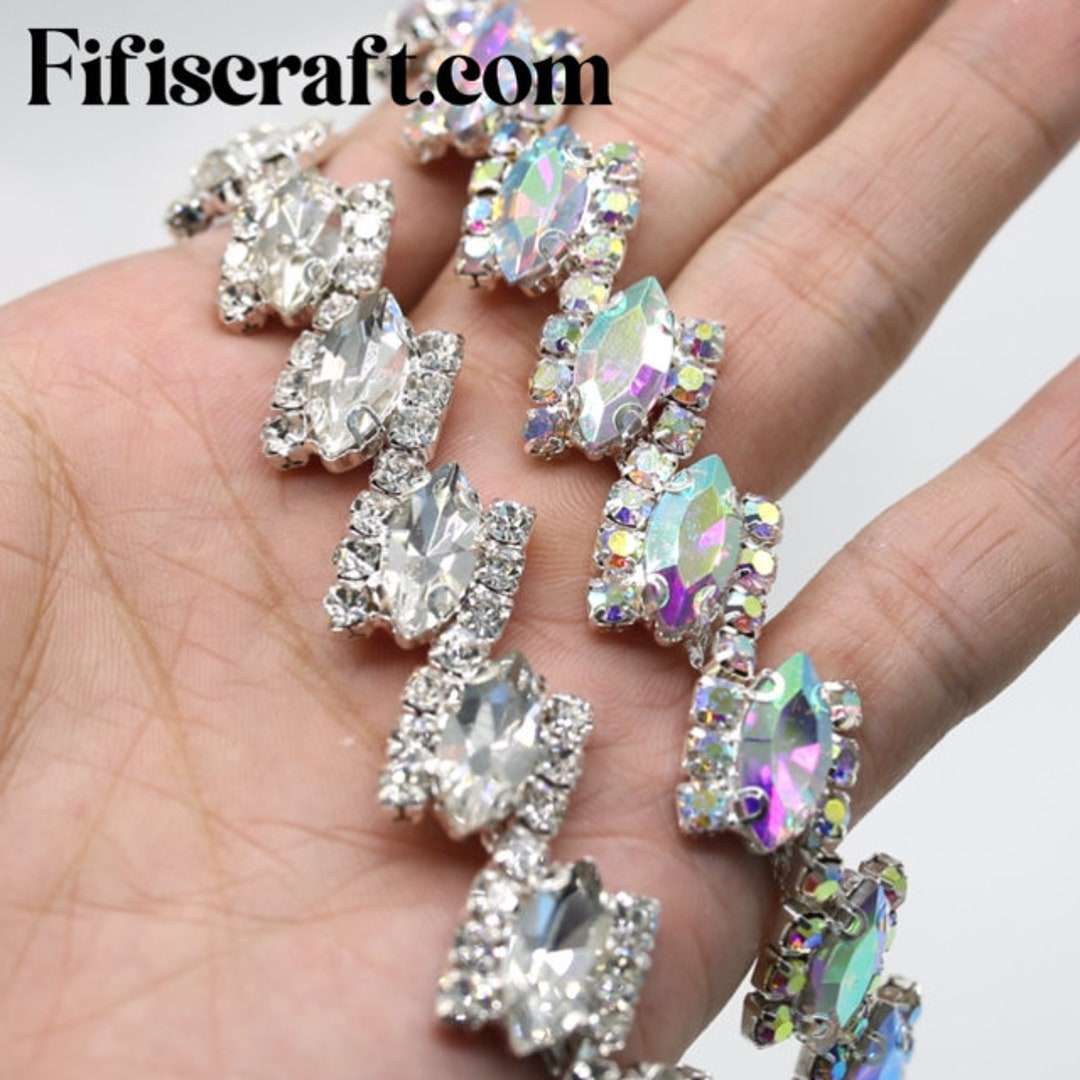 Rhinestone Trim by Yards, Crystal String for Bridal and Evening Wear ...