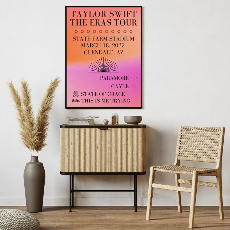 Eras Tour Poster Glendale, AZ March 18 - Etsy