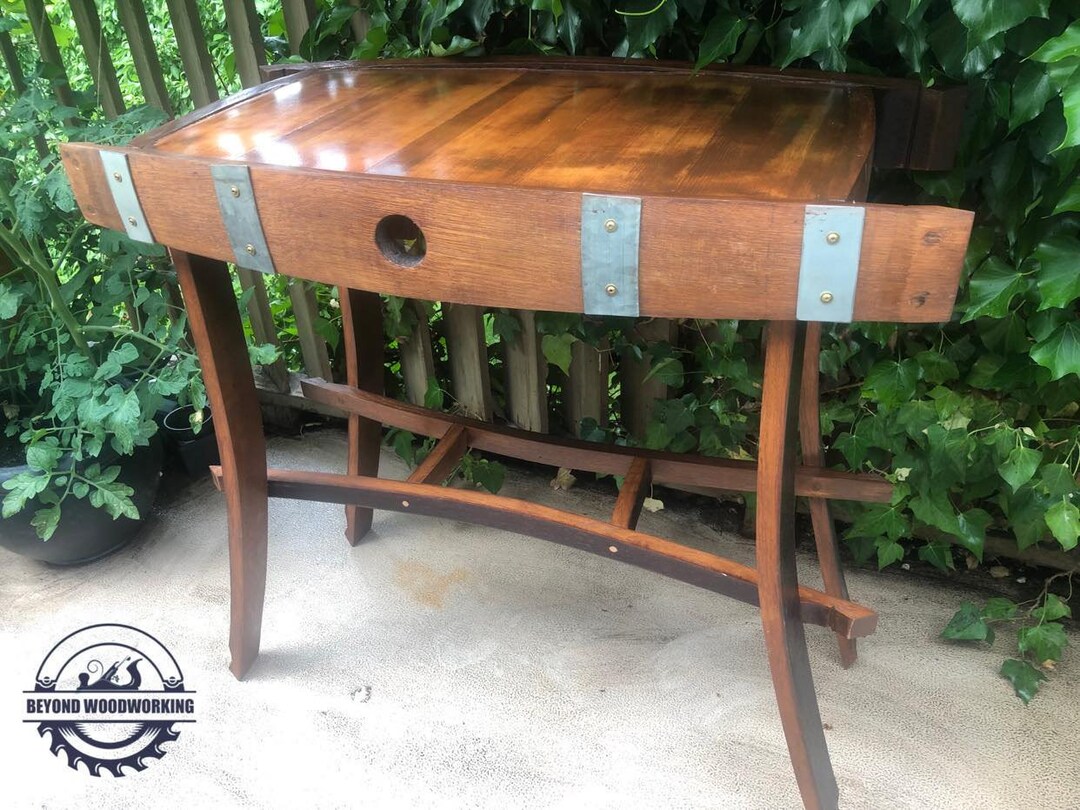 Wine Barrel Stave Entryway Table Hallway Table Entryway - Etsy Canada