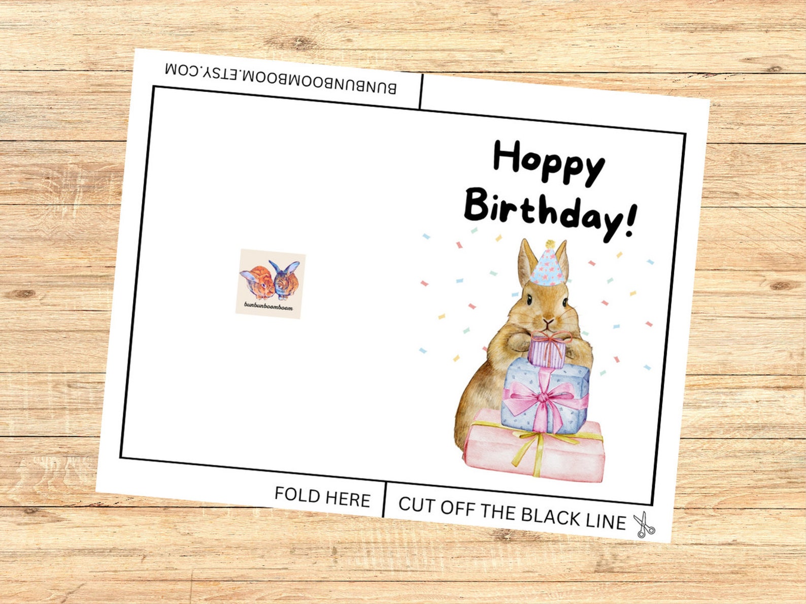 Printable Bunny Birthday Card Funny Animal Birthday Card - Etsy