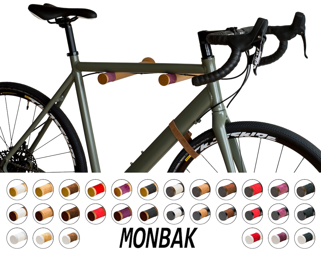Wall Mount Bicycle MONBAK #MB04 Short Color Selection Leather Strap ...