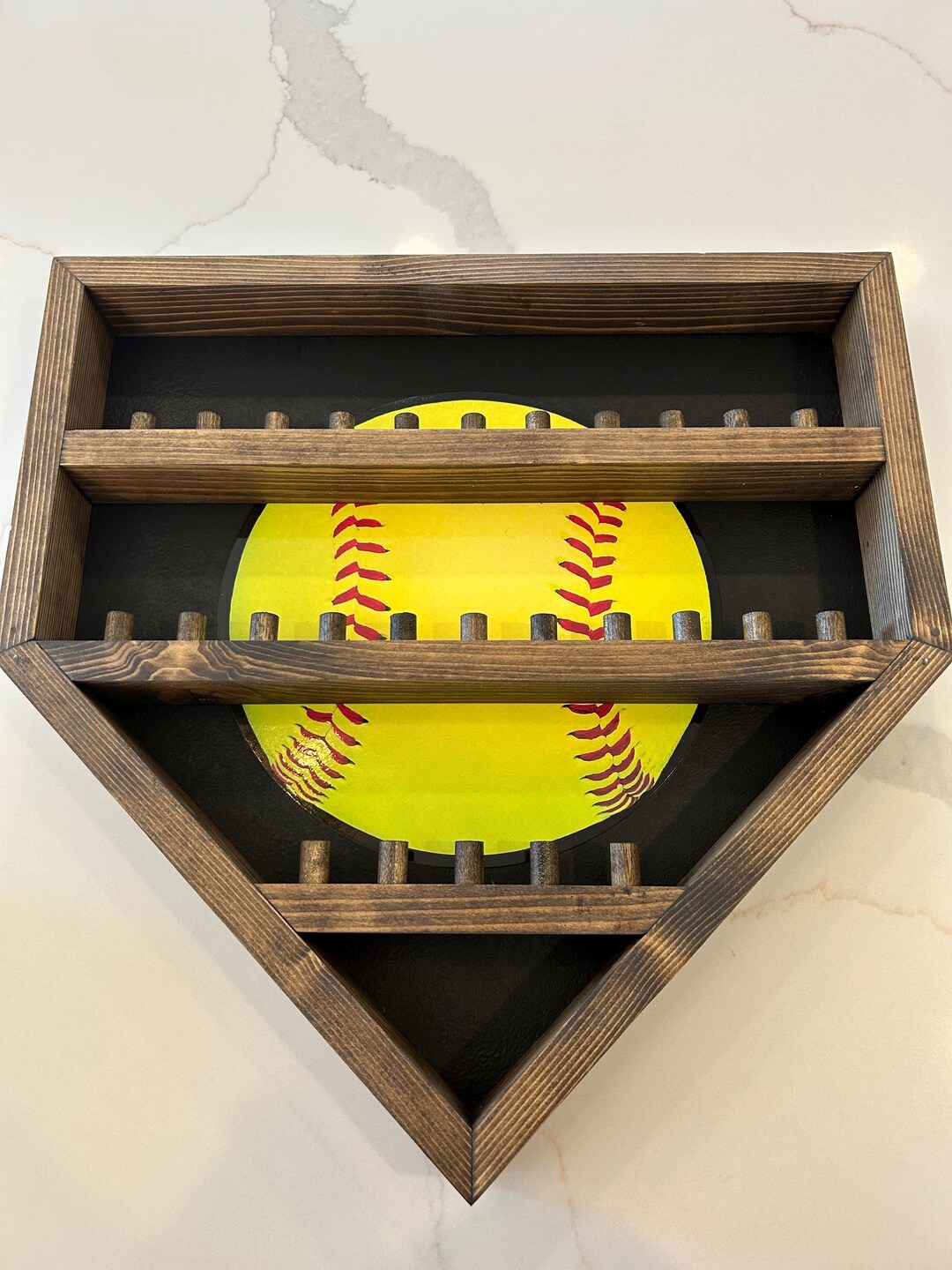 Large Diamond Softball Ring Holder - Etsy