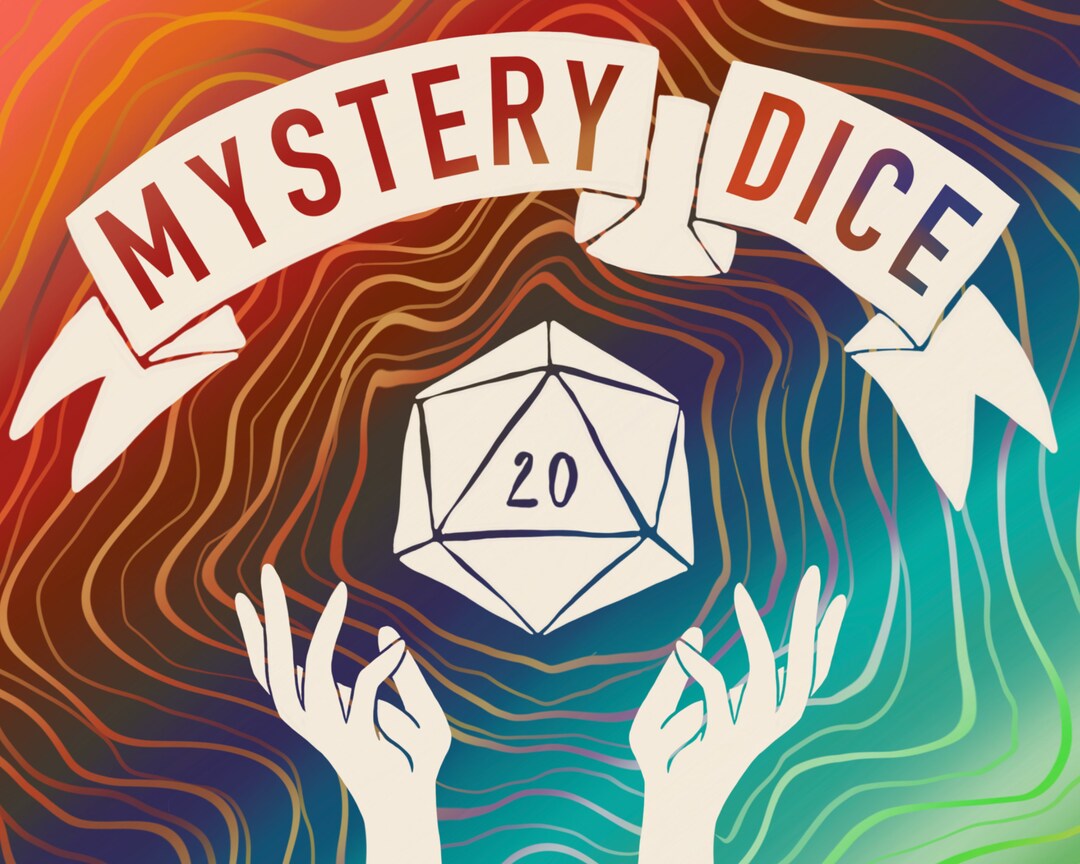 Mystery Dice, 7-piece Sharp Edge Dice Set, D&D Dice, Tabletop Role ...