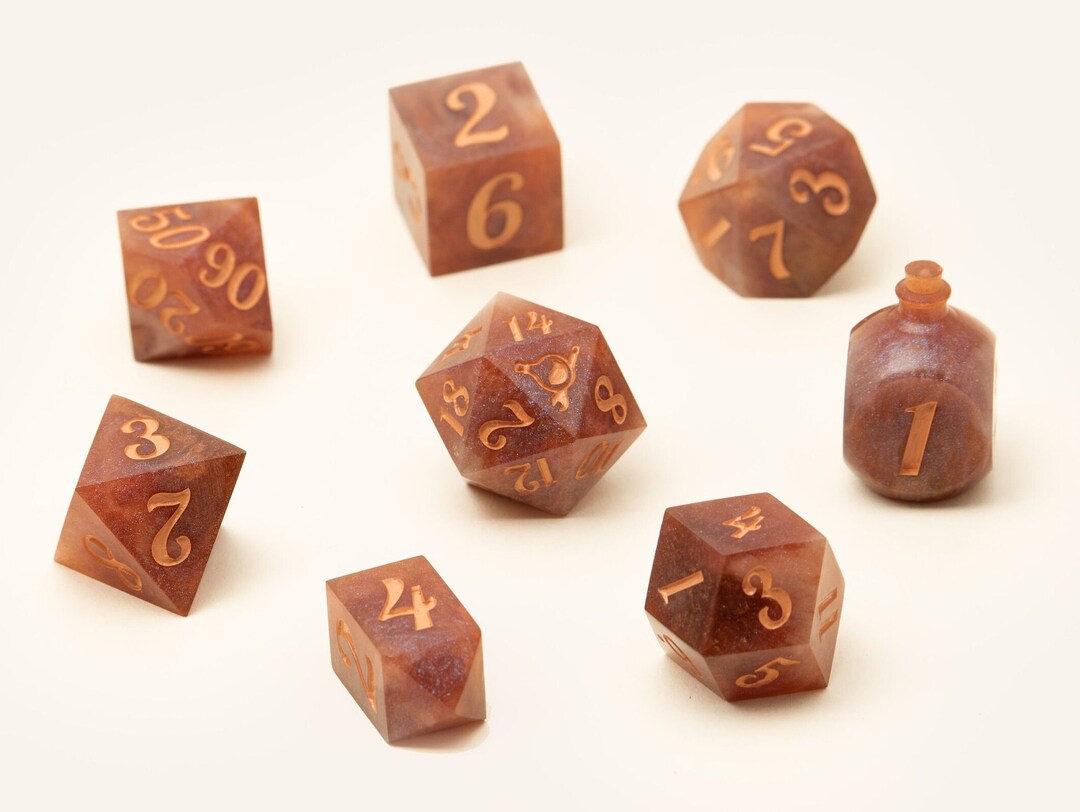 Witch's Brew, 8-piece Sharp Edge Dice Set, D&D Dice, Tabletop Role ...