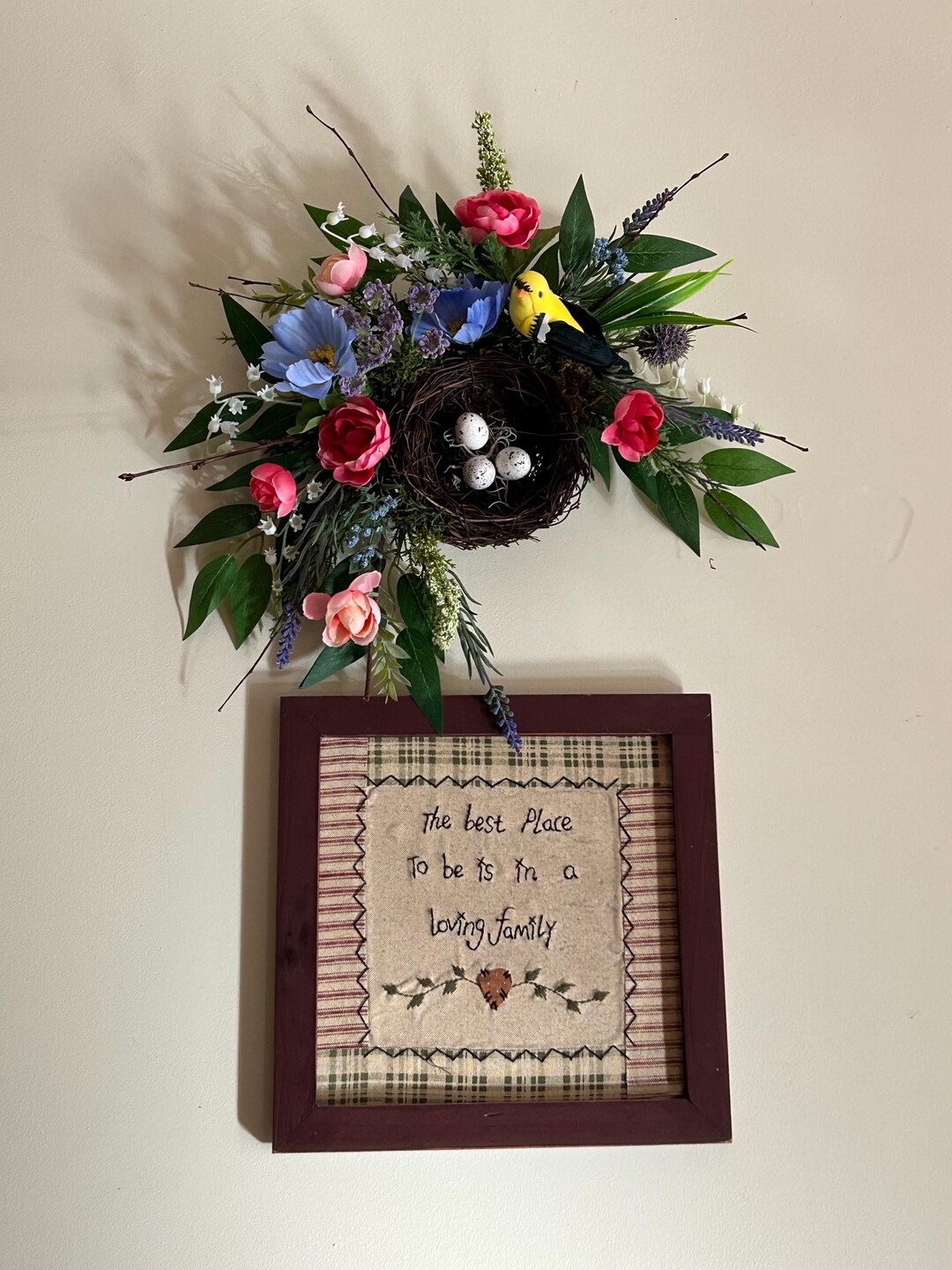 Bird Nest Wreath, Goldfinch Wreath, Rustic Birdnest Wreath - Etsy