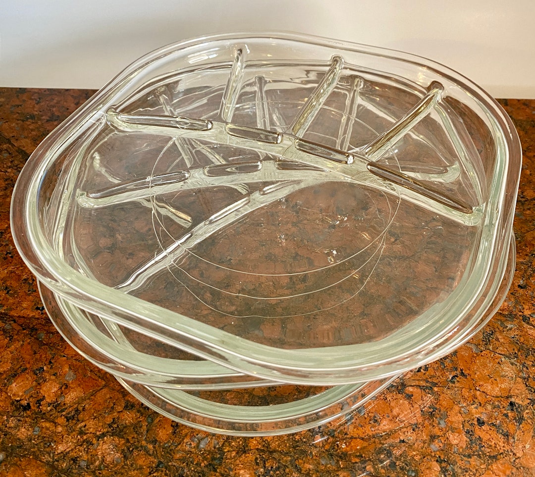 4 Vintage Joe Colombo arno Glass Fondue Platesmade in Italy - Etsy