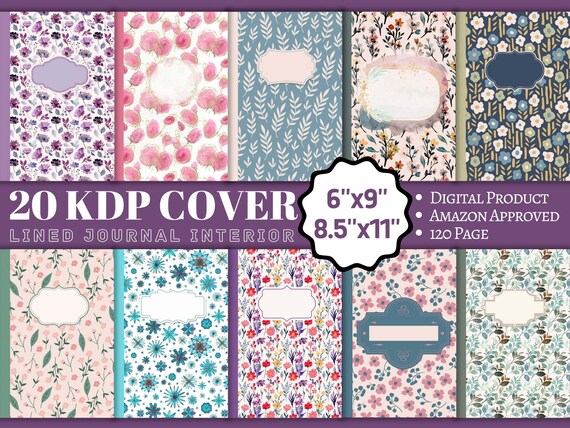 20 Notebook Cover Template KDP Floral Planner Cover Design - Etsy 20 Notebook Cover Template KDP Floral Planner Cover Design - Etsy