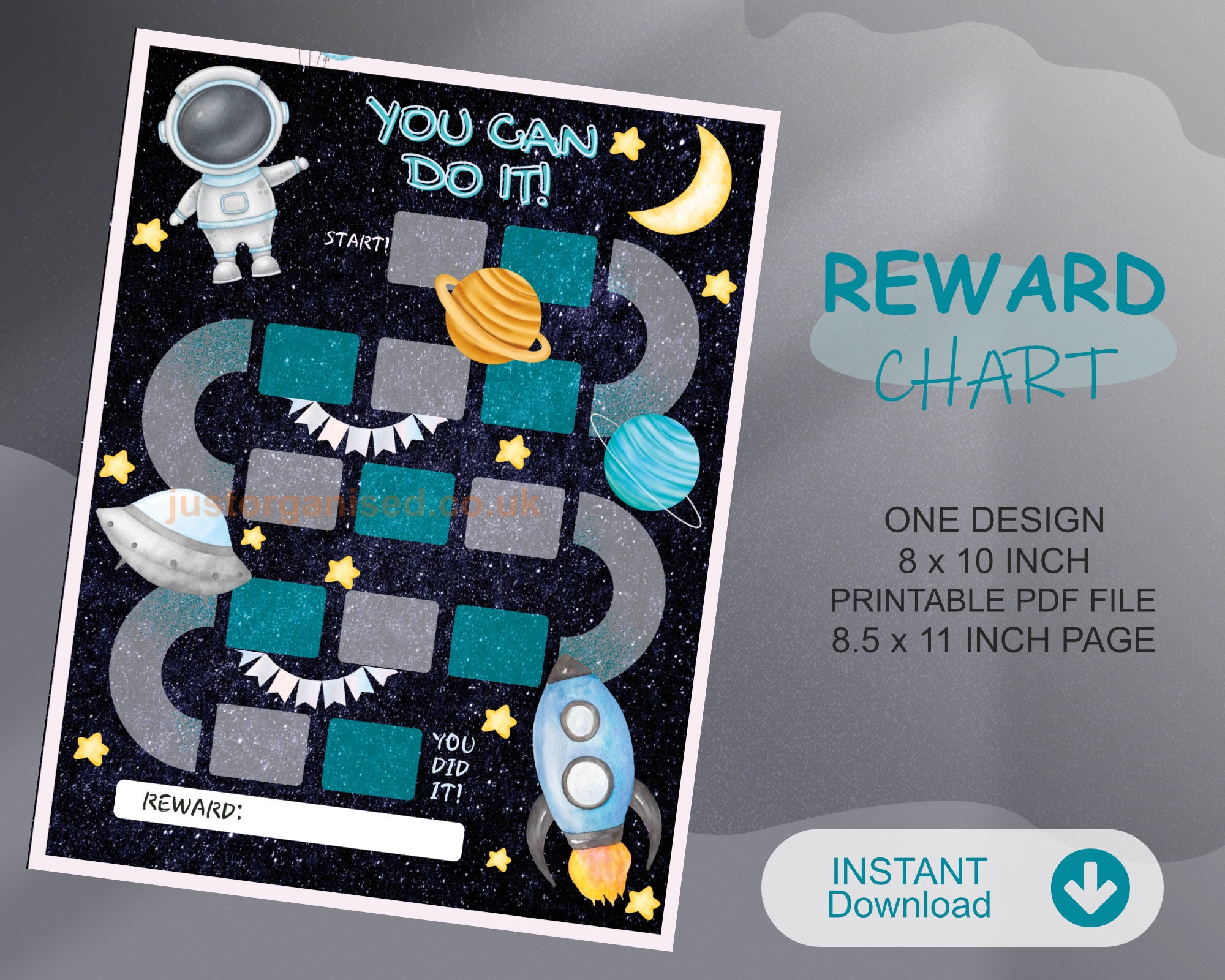 Reward Chart Space Astronaut Printable Behaviour Astronaut - Etsy