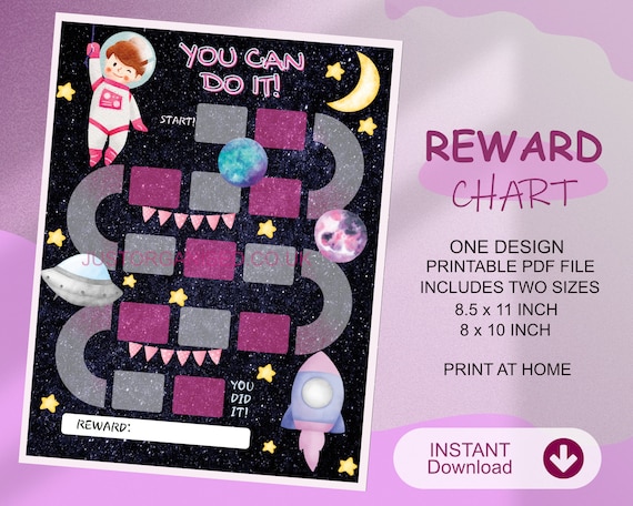 Reward Chart Space Astronaut Printable Behaviour Astronaut - Etsy
