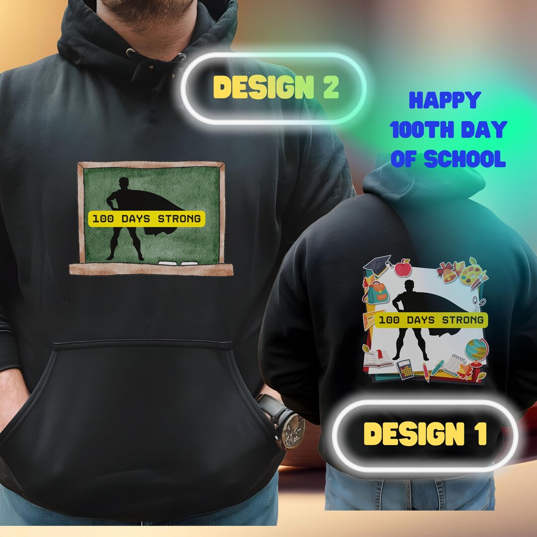 HAPPY 100 DAYS of SCHOOL 100 Days Strong School Milestone Teacher Kid ...