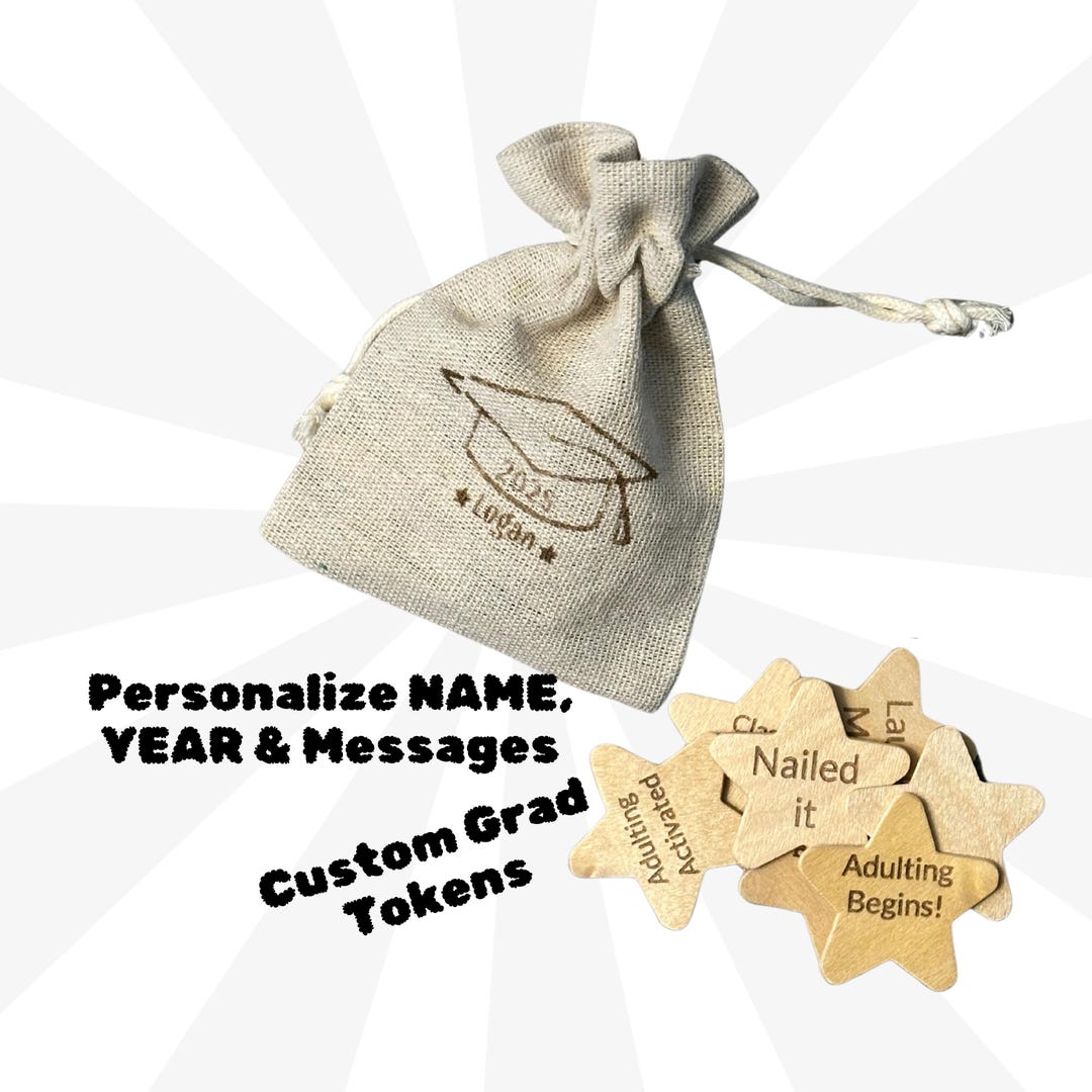 Personalized Graduation Gift, Motivation Tokens, Engraved Stars ...