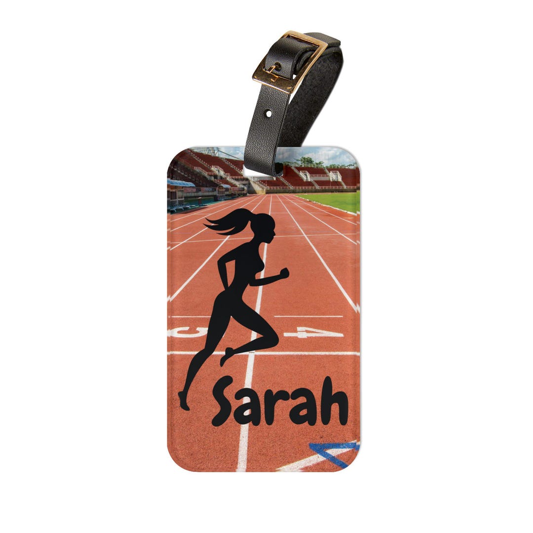 Personalized Track and Field Luggage Tag,custom Name Runner Tag ...