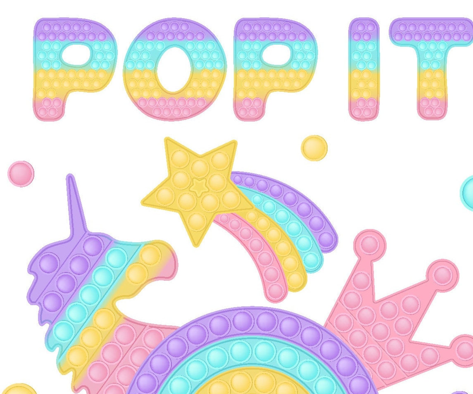 Birthday Girl Pop It Unicorn Png Pop It Pastel PNG Pop It - Etsy Canada