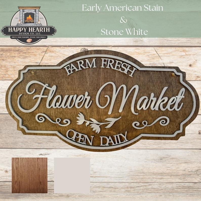 Flower Market Sign - Etsy