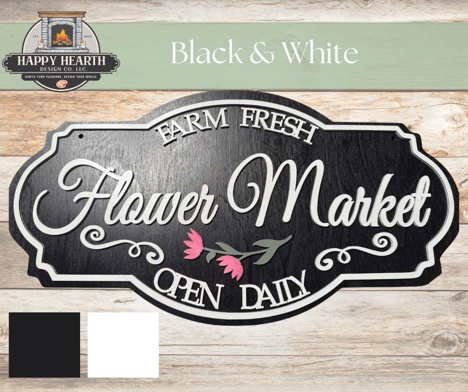 Flower Market Sign - Etsy