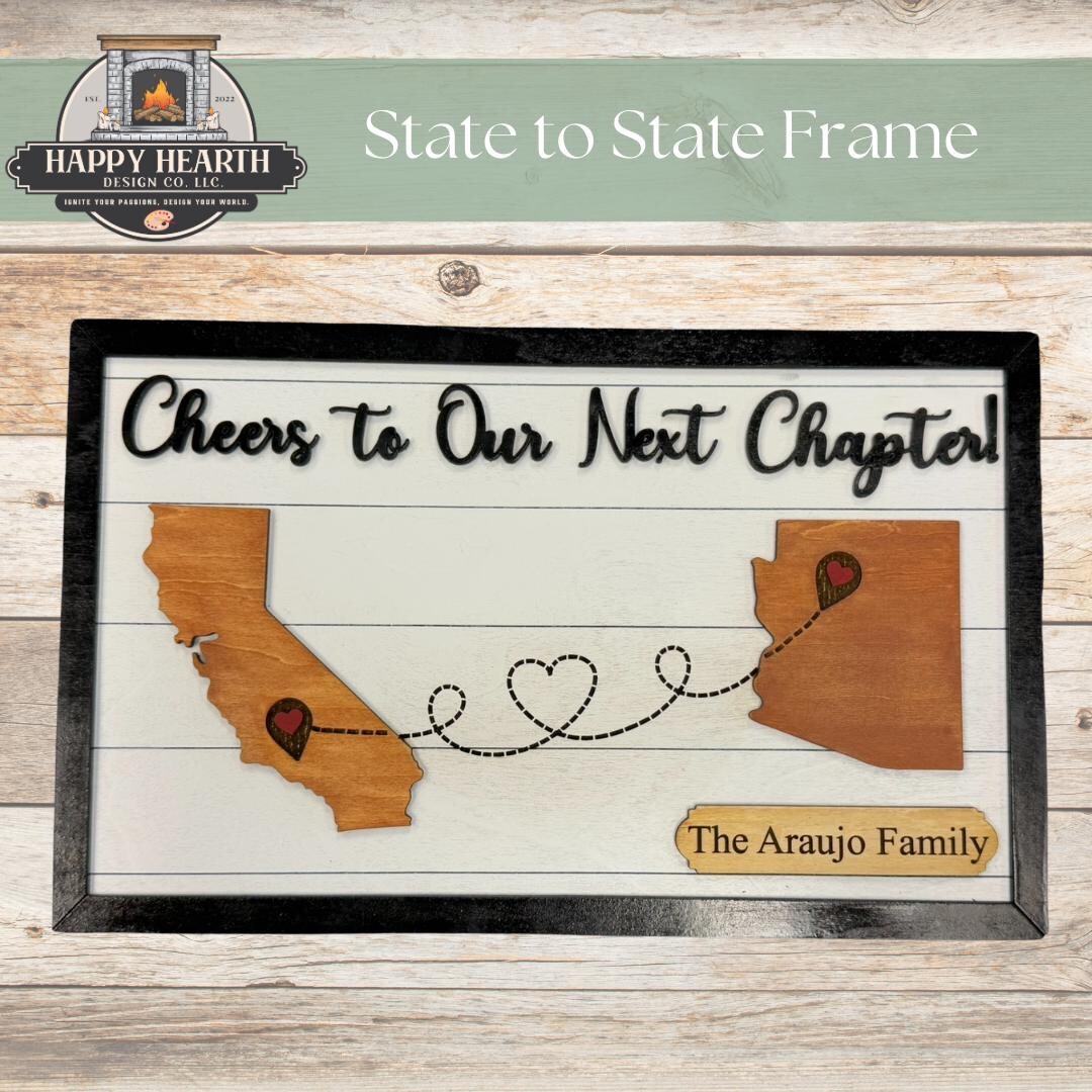 State to State Sign|custom Moving Gift|wood Sign|custom Gift|wall Decor ...