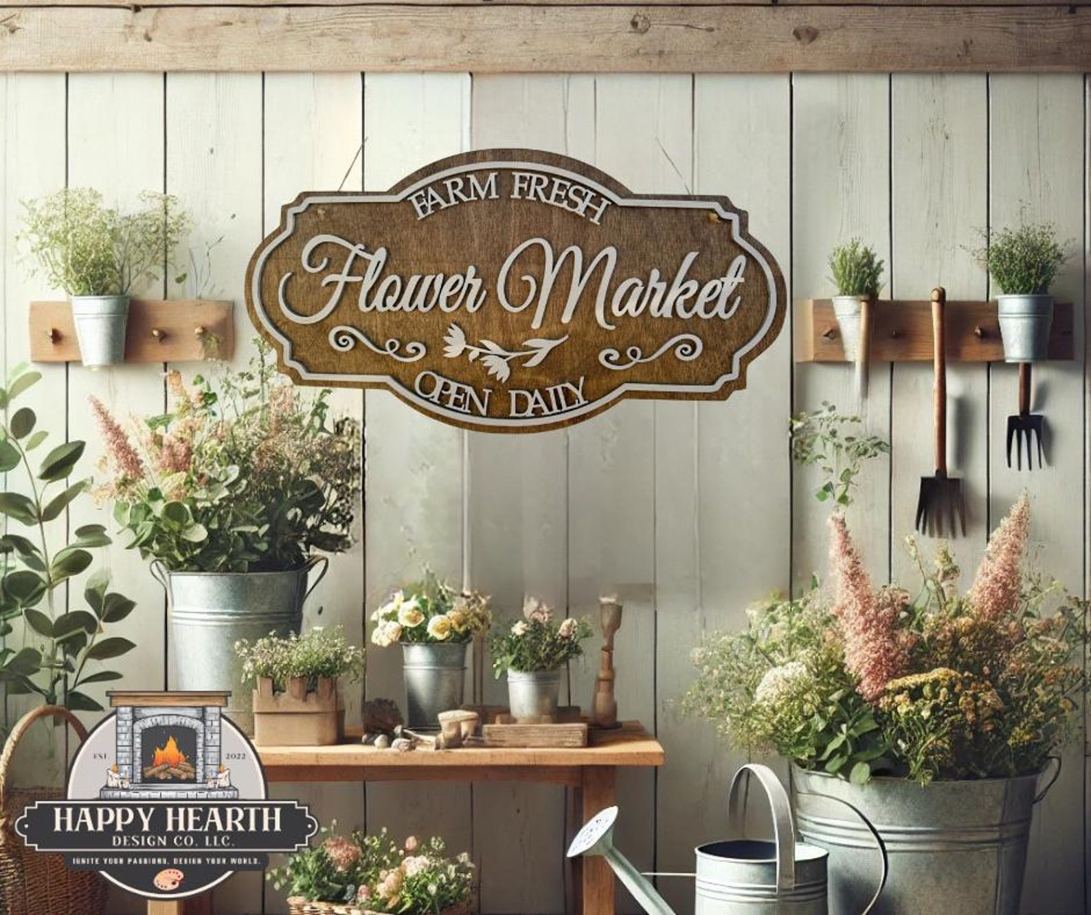 Flower Market Sign - Etsy