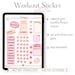 Digital Health & Fitness Stickers Digital Planner Stickers Workout ...