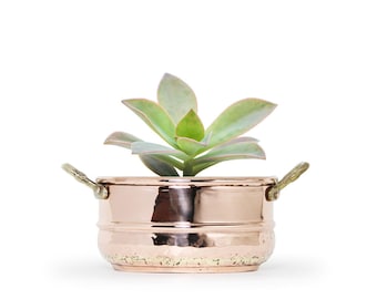 Copper Round Hanging Planter - Etsy