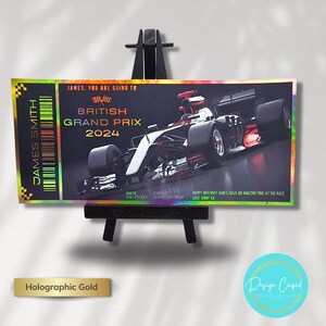 Foil Grand Prix Ticket, British Grand Prix, Foil Voucher, Car Racing ...